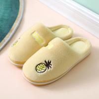 China New products plush cheap warm slippers women winter home fruit pineapple vamp non-slip bedroom shoes wholesale for sale