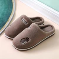 China New products plush cheap warm slippers women winter home fruit pineapple vamp non-slip bedroom shoes wholesale for sale