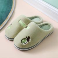 China New products plush cheap warm slippers women winter home fruit pineapple vamp non-slip bedroom shoes wholesale for sale