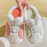China 2021 cute wholesale winter slippers female thick-soled indoor warm plush cartoon home male spot bedroom shoes for sale