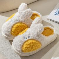 China 2021 cute wholesale winter slippers female thick-soled indoor warm plush cartoon home male spot bedroom shoes for sale
