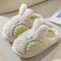 China 2021 cute wholesale winter slippers female thick-soled indoor warm plush cartoon home male spot bedroom shoes for sale
