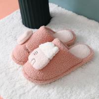 China Wholesale 2021 female warm cartoon little house decorate slippers breathable plush home indoor shoes ladies closed shoes for sale