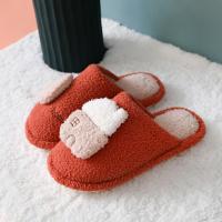 China Wholesale 2021 female warm cartoon little house decorate slippers breathable plush home indoor shoes ladies closed shoes for sale