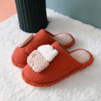 China Wholesale 2021 female warm cartoon little house decorate slippers breathable plush home indoor shoes ladies closed shoes for sale