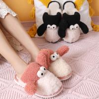 China Cartoon cute sheep shape cheap bedroom slippers winter warm thicken soft plush couple home indoor shoes for sale