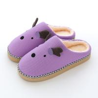 China 2021 new cartoon deer shape couple slippers hot sale winter ladies cute warm soft plush non-slip household shoes for sale