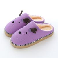 China 2021 new cartoon deer shape couple slippers hot sale winter ladies cute warm soft plush non-slip household shoes for sale