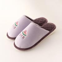 China Autumn and winter home slippers female cute fruit plush indoor non-slip couple warm  high quality bedroom shoes for sale