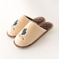China Autumn and winter home slippers female cute fruit plush indoor non-slip couple warm  high quality bedroom shoes for sale