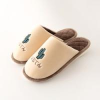 China Autumn and winter home slippers female cute fruit plush indoor non-slip couple warm  high quality bedroom shoes for sale