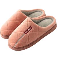 China Hot selling warm home slippers women winter fashion soft fluffy non-slip couple bedroom shoes wholesale for sale