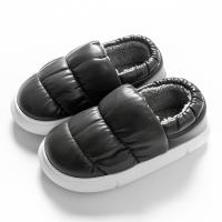China Custom slippers new female winter plush lining warm couple waterproof non-slip home indoor shoes in stock for sale