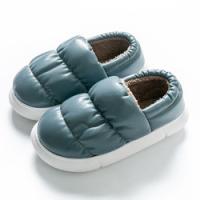 China Custom slippers new female winter plush lining warm couple waterproof non-slip home indoor shoes in stock for sale