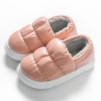 China Custom slippers new female winter plush lining warm couple waterproof non-slip home indoor shoes in stock for sale