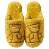 China Slippers Women Winter Indoor Plush Warm Home Thick Bottom Anti-Slip Couple Style Cartoob Happiness Bear Men for sale