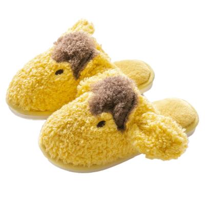 China 2021 Cartoon Slippers Women Cute Plush Warm Soft Home Thick Bottom Indoor Winter House Shoes Men Wholesale chunky shoes for sale