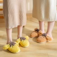 China 2021 Cartoon Slippers Women Cute Plush Warm Soft Home Thick Bottom Indoor Winter House Shoes Men Wholesale chunky shoes for sale