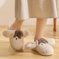 China 2021 Cartoon Slippers Women Cute Plush Warm Soft Home Thick Bottom Indoor Winter House Shoes Men Wholesale chunky shoes for sale