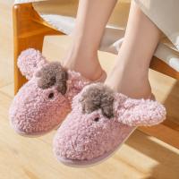 China 2021 Cartoon Slippers Women Cute Plush Warm Soft Home Thick Bottom Indoor Winter House Shoes Men Wholesale chunky shoes for sale