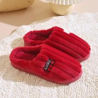 China Custom women autumn winter warm home slippers indoor and outdoor couple style Breathable bedroom shoes for sale
