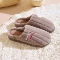 China Custom women autumn winter warm home slippers indoor and outdoor couple style Breathable bedroom shoes for sale