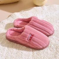China Custom women autumn winter warm home slippers indoor and outdoor couple style Breathable bedroom shoes for sale