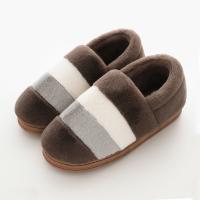 China New design simple style warm slippers women winter models 2021 non-slip soft plush couple bedroom shoes for sale