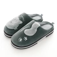 China 2021 new design cute cat slippers female winter warm cartoon couple thick bottom non-slip home indoor shoes for sale