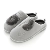 China 2021 new design cute cat slippers female winter warm cartoon couple thick bottom non-slip home indoor shoes for sale