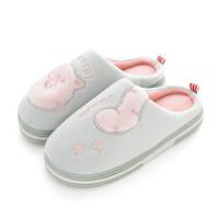 China 2021 new design cute cat slippers female winter warm cartoon couple thick bottom non-slip home indoor shoes for sale
