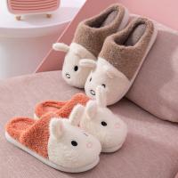 China Slippers Women Autumn Winter Home Soft Bottom Couple Style Cartoon Cute Rabbit Indoor Anti-Slip Plush House Men for sale