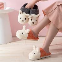 China Slippers Women Autumn Winter Home Soft Bottom Couple Style Cartoon Cute Rabbit Indoor Anti-Slip Plush House Men for sale