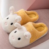 China Slippers Women Autumn Winter Home Soft Bottom Couple Style Cartoon Cute Rabbit Indoor Anti-Slip Plush House Men for sale