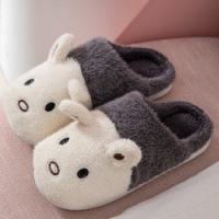 China Slippers Women Autumn Winter Home Soft Bottom Couple Style Cartoon Cute Rabbit Indoor Anti-Slip Plush House Men for sale