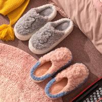 China Women Slippers Indoor Home Soft Bottom Anti-Slip Autumn Winter Couple Style Cartoon Cute Plush Warm Men Warm for sale
