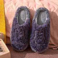 China Women Slippers Indoor Home Soft Bottom Anti-Slip Autumn Winter Couple Style Cartoon Cute Plush Warm Men Warm for sale