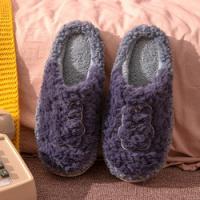 China Women Slippers Indoor Home Soft Bottom Anti-Slip Autumn Winter Couple Style Cartoon Cute Plush Warm Men Warm for sale