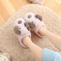 China Home Winter Wrap Hell Slippers Women Thick Bottom Cartoon Cute Dog Flannel Fabric Indoor Shoes Men Wholesale for sale