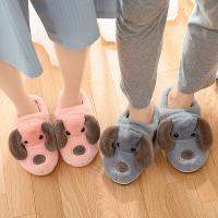 China Home Winter Wrap Hell Slippers Women Thick Bottom Cartoon Cute Dog Flannel Fabric Indoor Shoes Men Wholesale for sale