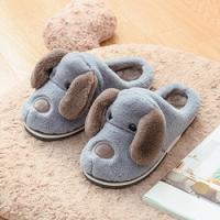 China Home Winter Wrap Hell Slippers Women Thick Bottom Cartoon Cute Dog Flannel Fabric Indoor Shoes Men Wholesale for sale