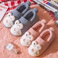 China Couple Autumn winter cute Cartoon Doraemon Shape slippers women soft warm plush home indoor shoes for sale