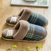 China 2021 new design Plaid Home Indoor Shoes light weight Thermal Autumn Winter slippers with best price for sale
