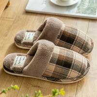China Wholesale couple delicate plush lining home shoes hot sale breathable soft sole non-slip slippers winter for sale