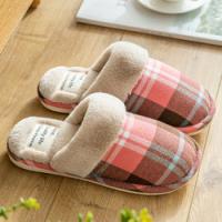 China Wholesale couple delicate plush lining home shoes hot sale breathable soft sole non-slip slippers winter for sale
