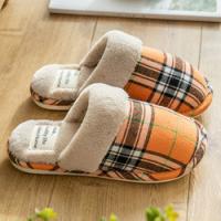 China Wholesale couple delicate plush lining home shoes hot sale breathable soft sole non-slip slippers winter for sale