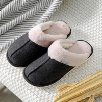 China Slippers Women Home Closed Toed Winter Indoor Simply Style Plush Warm Aniti-Slip Autumn Winter Men House Shoes for sale