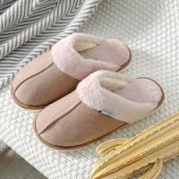 China Slippers Women Home Closed Toed Winter Indoor Simply Style Plush Warm Aniti-Slip Autumn Winter Men House Shoes for sale