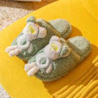 China Cute cartoon space bear home indoor shoes 2021 new best price fluffy plush warm non-slip slippers in stock for sale