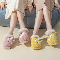 China New Design Winter Slippers Women Thermal Anti-Slip Home Bedroom Cartoon Cute Thick Bottom Couple Style Plush Men for sale